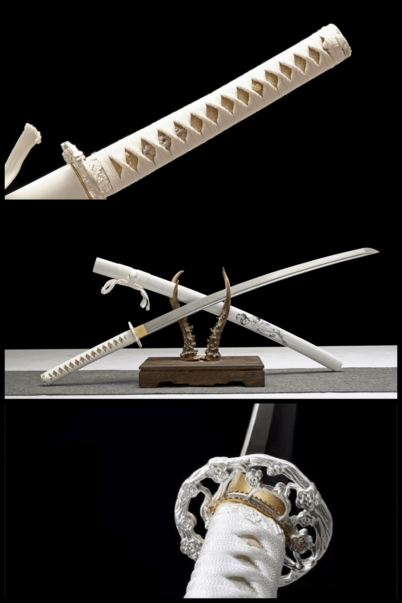 Shop Hand Made High Quality T10 Steel Japanese Katana Swords Geisha ...