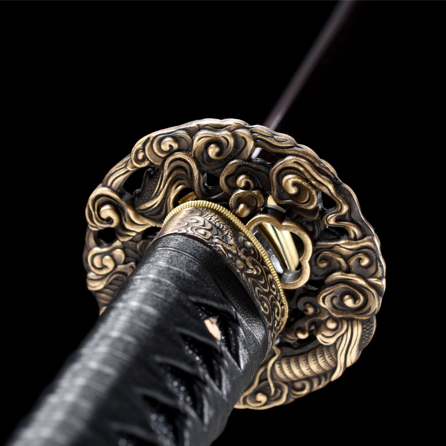 Shop Handmade Red Blade Japanese Sword Folded Damascus Steel Katana ...