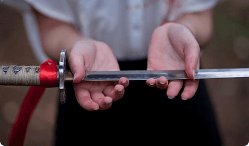 Handmade Japanese Double Edge Tanto Sword Full Tang